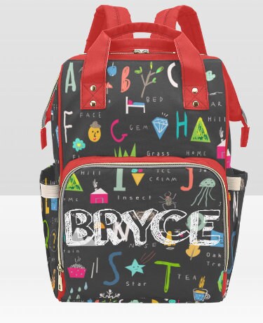 CUSTOM PERSONALIZED ALPHABET Diaper Bag Backpack Letters Bag - Etsy