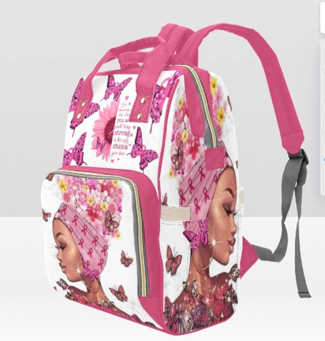 CUSTOM PERSONALIZED Breast Cancer Backpack | Fight Cancer | Pink Ribbon ...