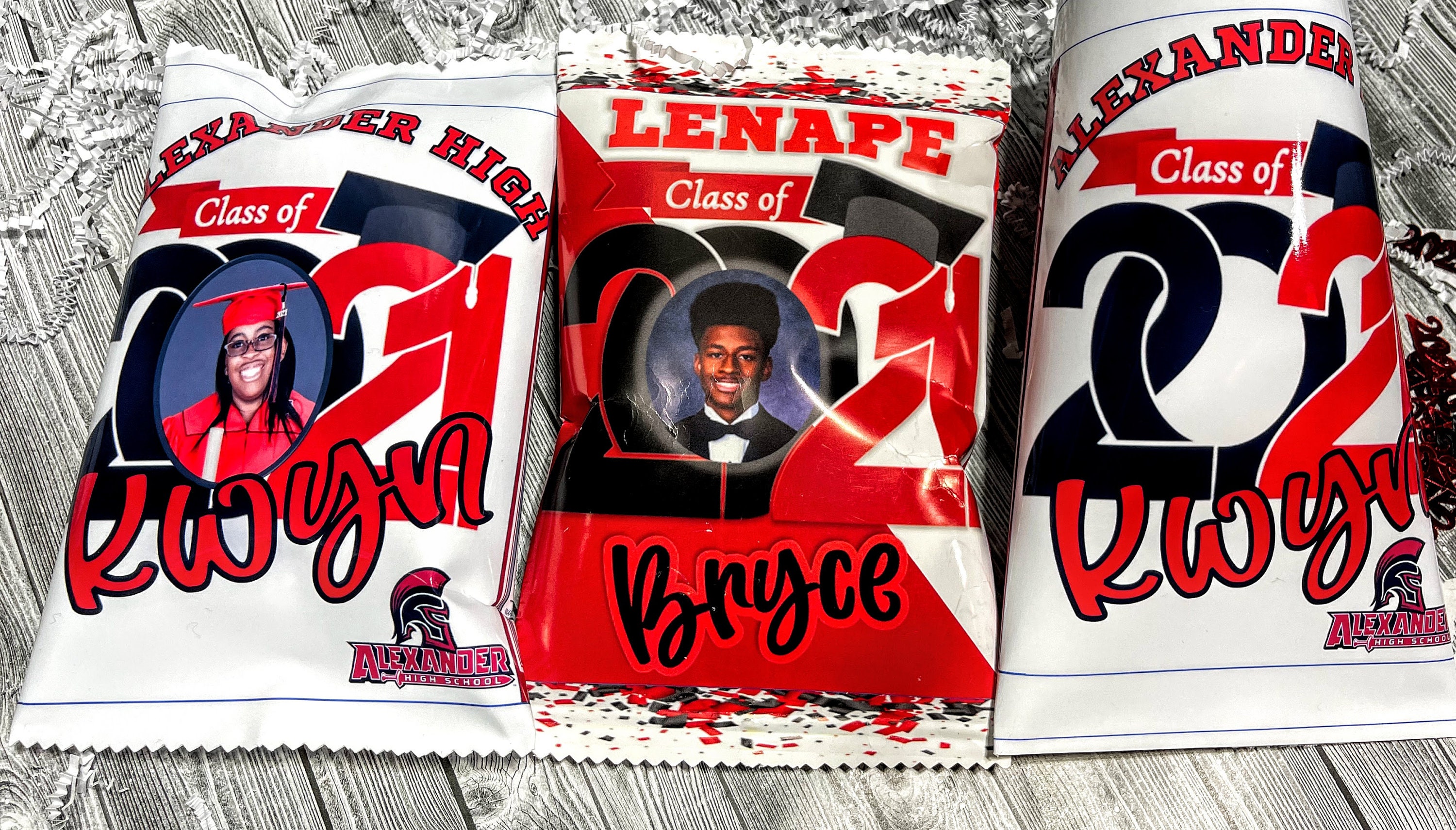 Any Grade Custom Chip Bags Custom Chip Bags Grad Favors - Etsy