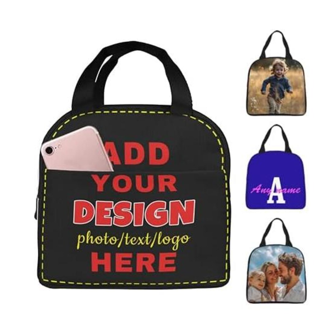 Personalized Insulated Lunch Bag: Custom Photo/text Design - Etsy