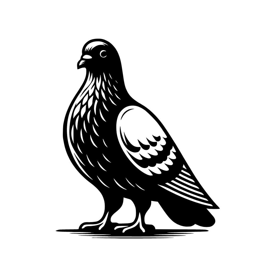Pigeon SVG Vector Dxf Png Jpg Laser Screen Silhouette Unique Pigeon ...
