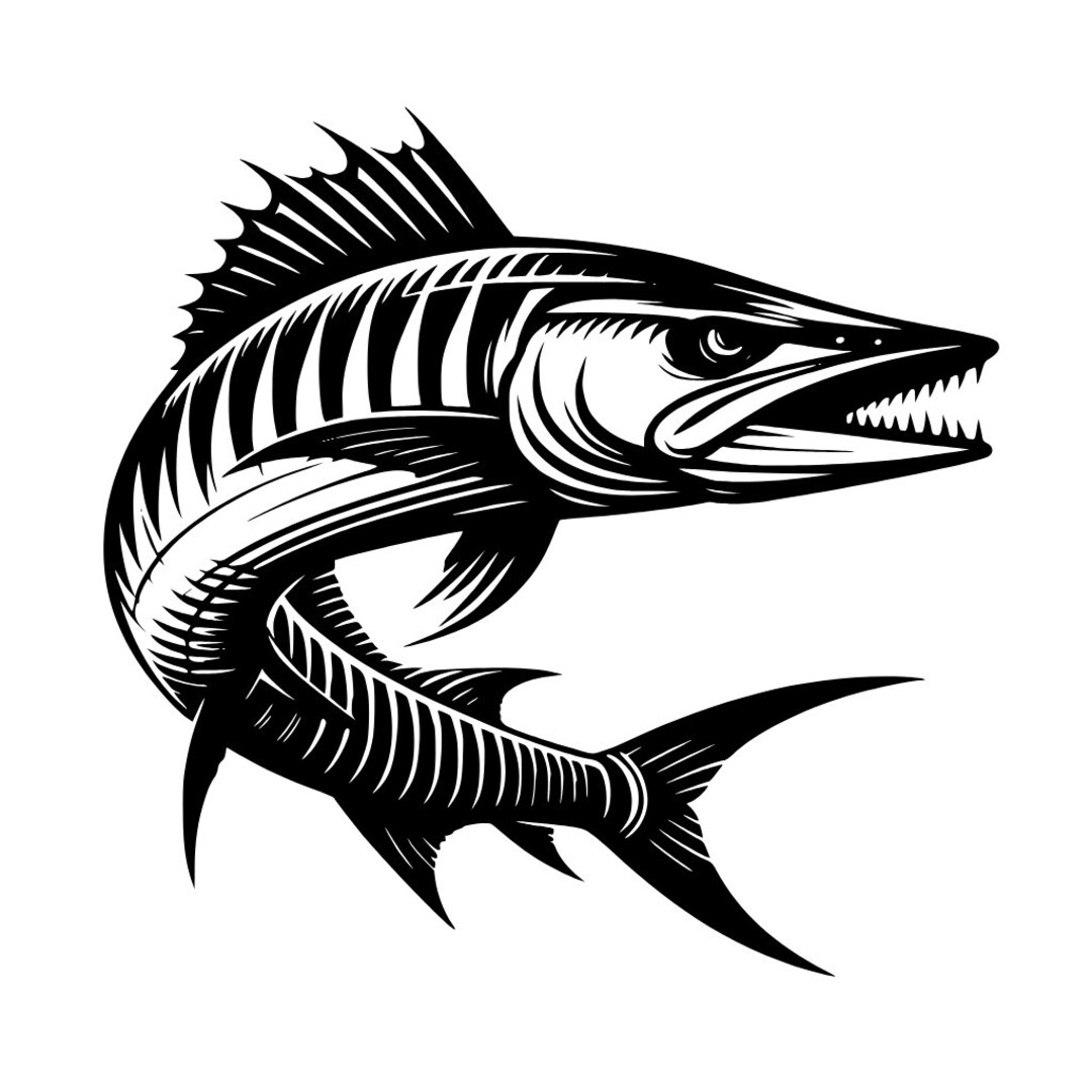 Barracuda SVG Vector Dxf Png Jpg Laser Screen Silhouette Unique Design ...