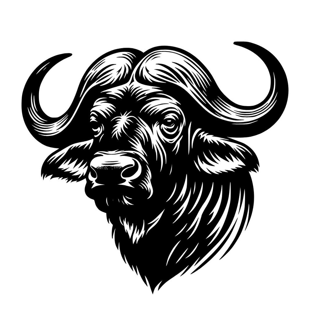 Cape Buffalo SVG / Vector / Dxf / Png/ Jpg / Láser / Pantalla / Silueta ...