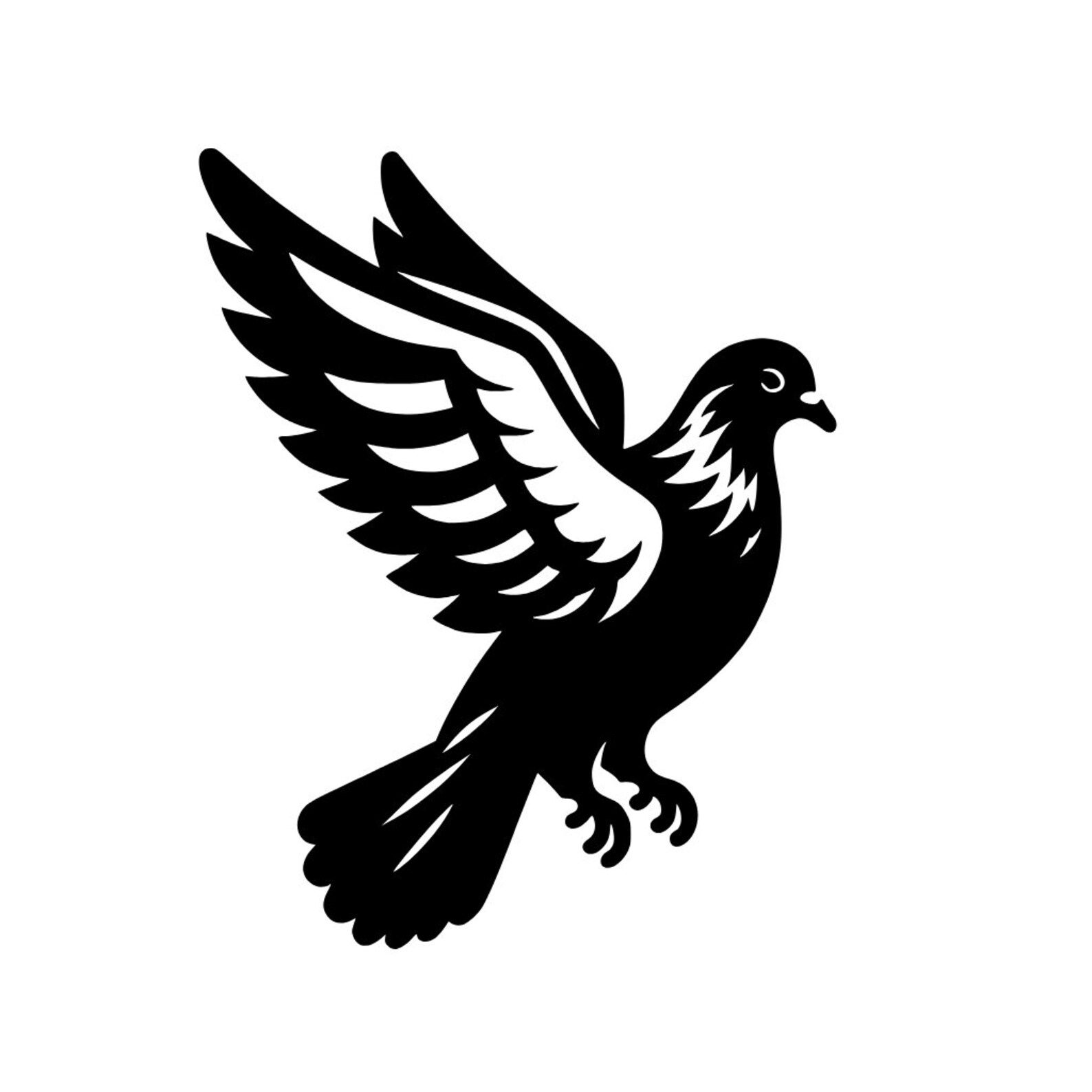 Pigeon SVG Vector Dxf Png Jpg Laser Screen Silhouette Unique Pigeon ...