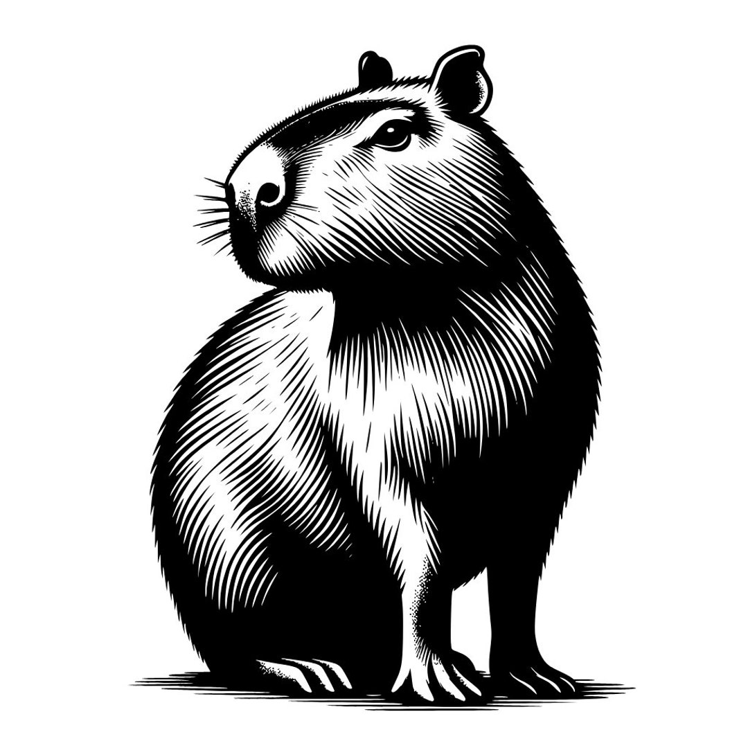Capybara SVG Vector Dxf Png Jpg Laser Screen Silhouette Unique Capybara ...