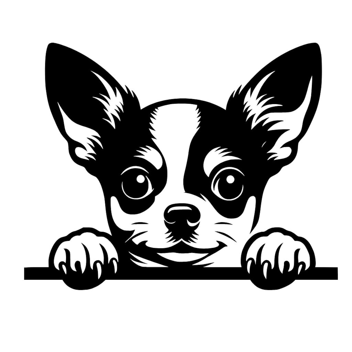 Chihuahua SVG Vector Dxf Png Jpg Laser Screen Silhouette Unique ...