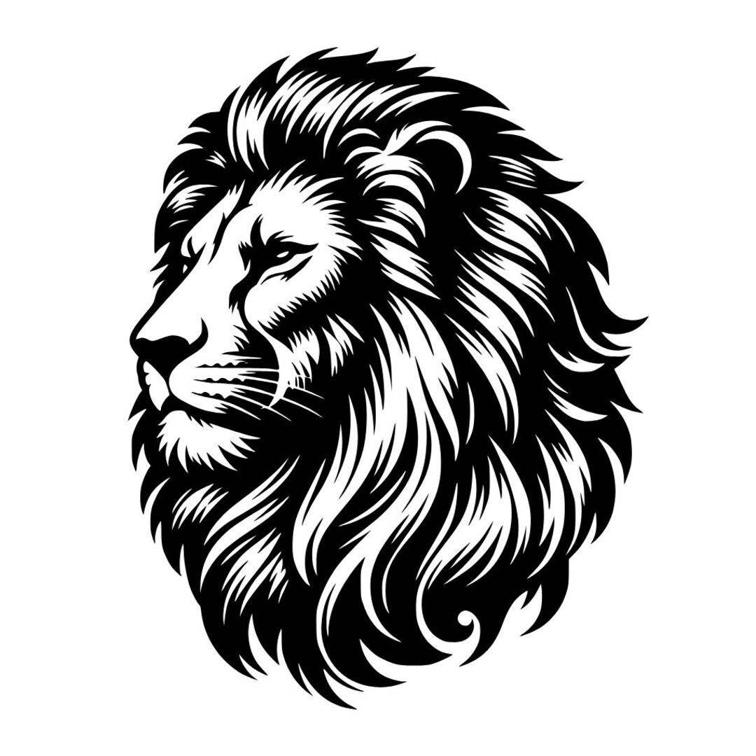 Lion SVG Vector Dxf Png Jpg Laser Screen Silhouette Unique Lion Design ...