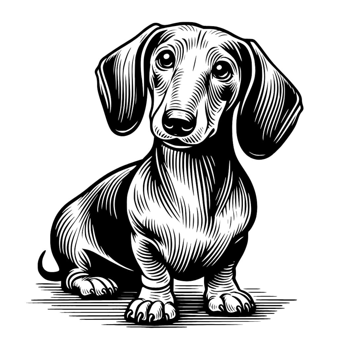 Dachshund SVG Vector Dxf Png Jpg Laser Screen Silhouette Unique ...