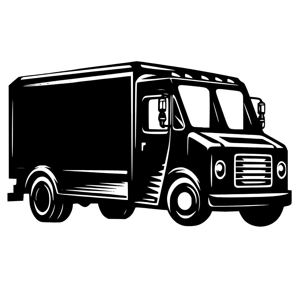 Box Truck Svg Vector Dxf Png Laser Engrave Silhouette Unique Design Crafts Quality Digital