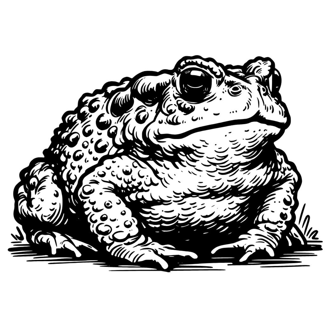Toad SVG Vector Dxf Png Jpg Laser Screen Silhouette Unique Toad Design ...