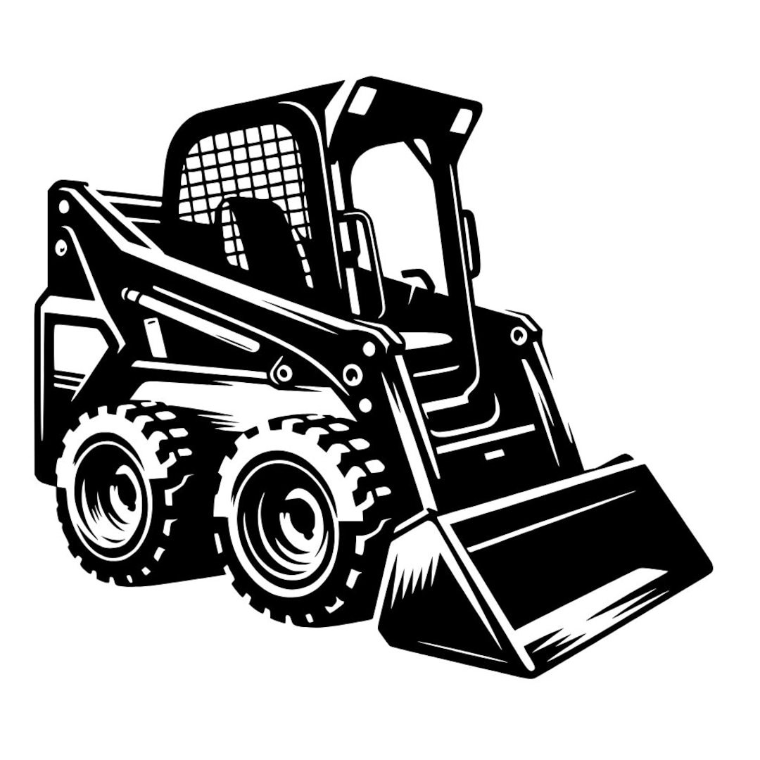Construction Bobcat SVG Vector Dxf Png Jpg Laser Screen Silhouette ...