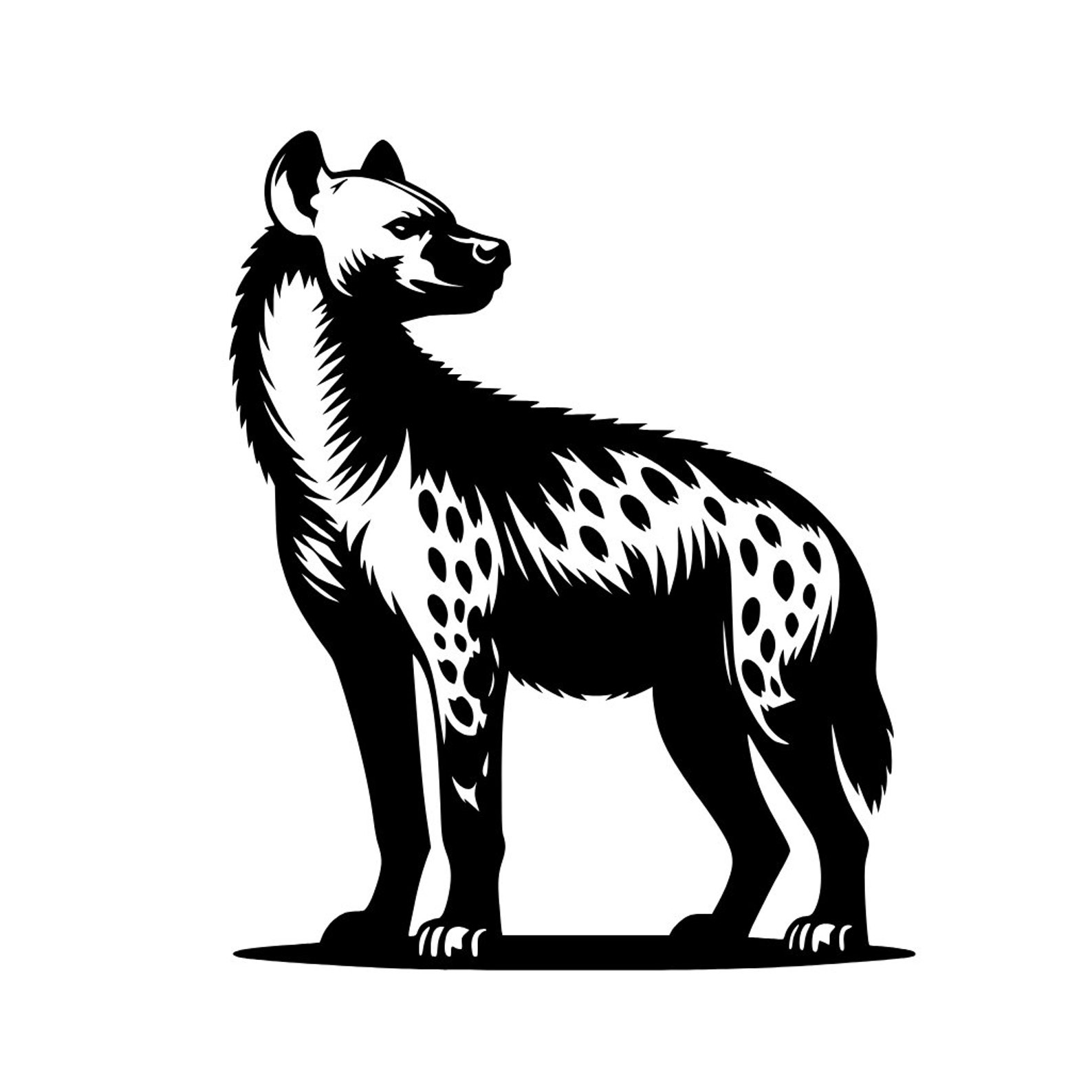 Hyena SVG Vector Dxf Png Jpg Laser Screen Silhouette Unique Hyena ...