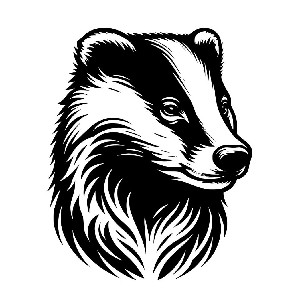 Badger SVG Png Pdf Jpg Laser Silhouette Unique Badger Design Crafts ...
