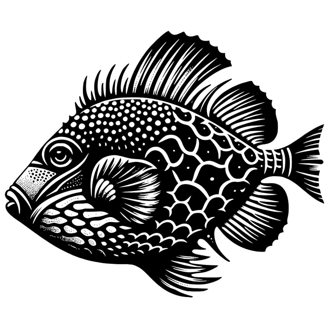 Triggerfish SVG Vector Dxf Png Jpg Laser Screen Silhouette Unique ...
