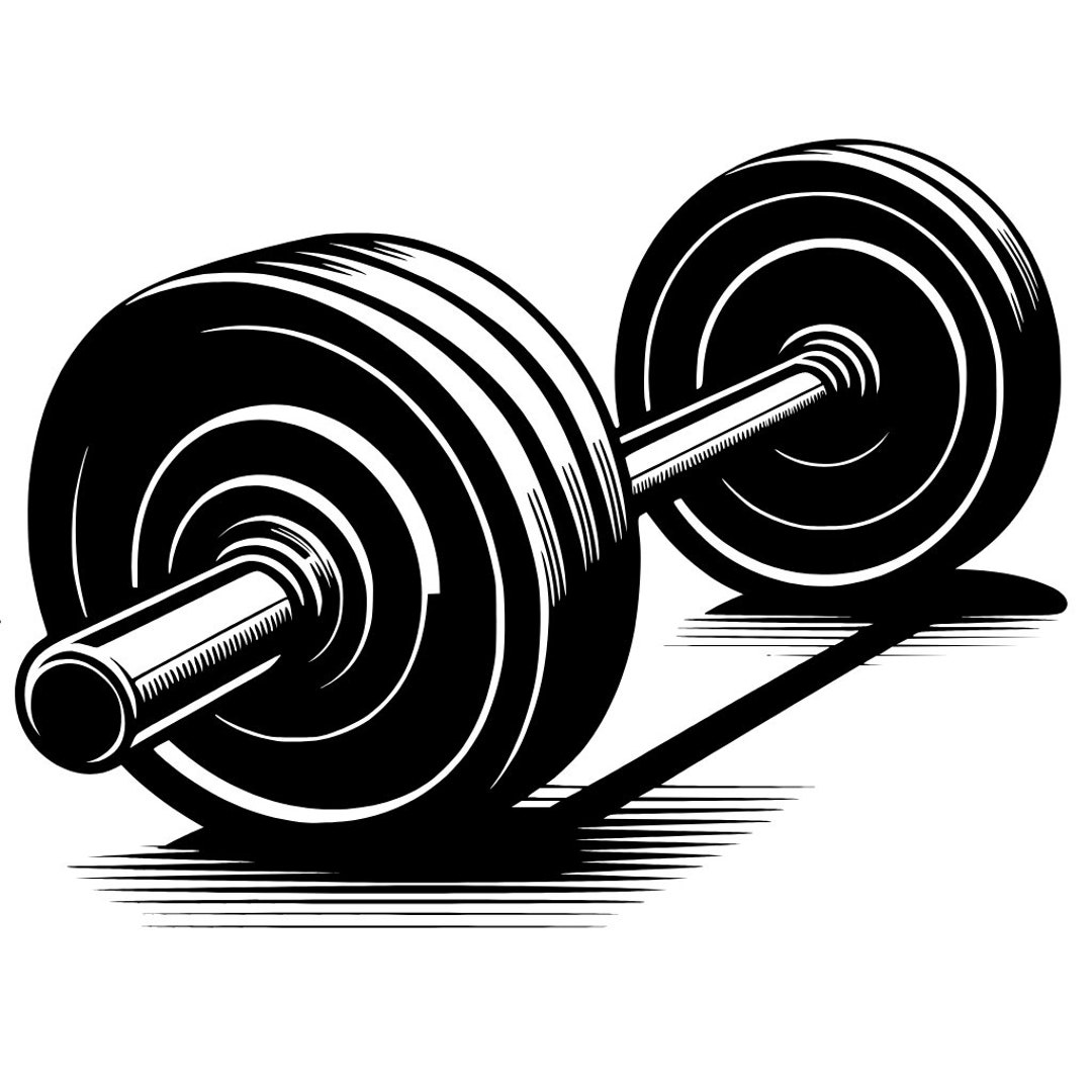 Barbell Weights SVG Vector Dxf Png Jpg Laser Screen Silhouette Unique ...