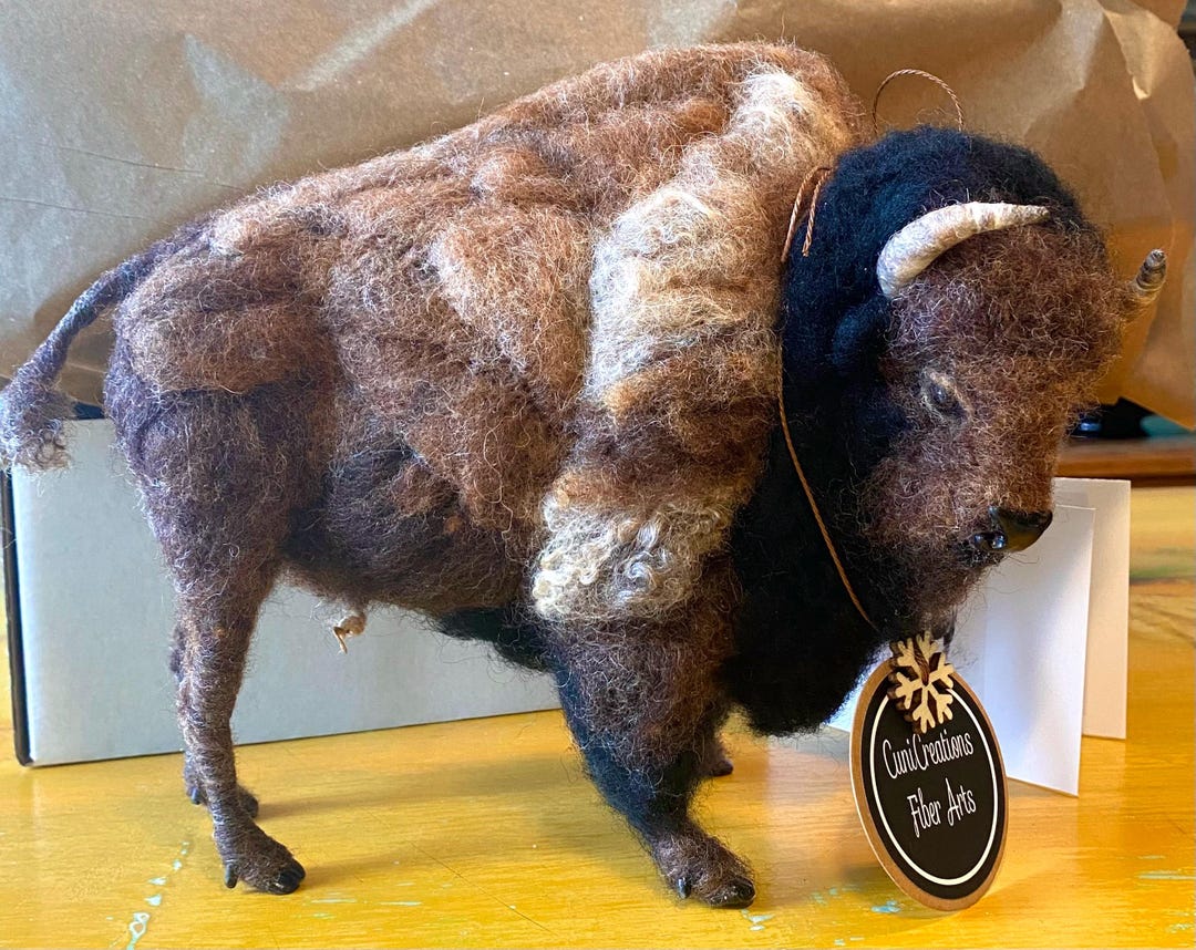 Needle Felted Bison or American Buffalo Made-to-order Only, Realistic ...