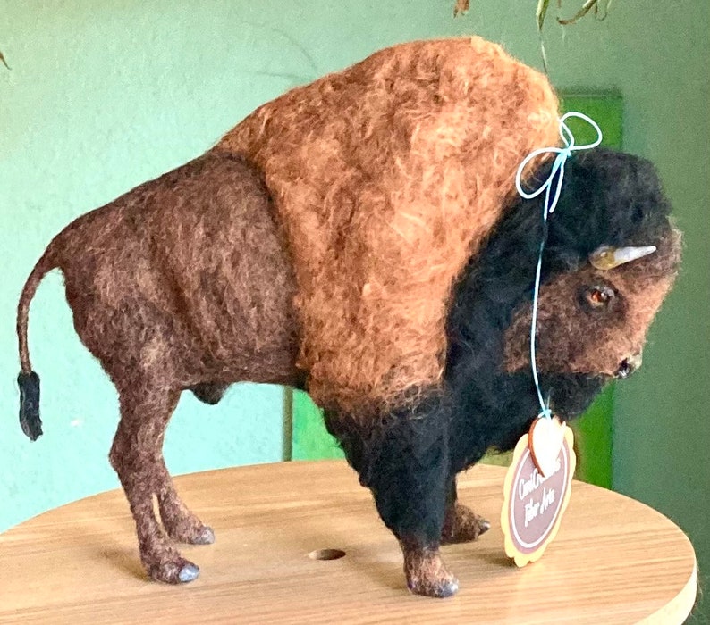 Needle Felted Bison or Buffalo Made-to-order Only, Realistic Fiber ...
