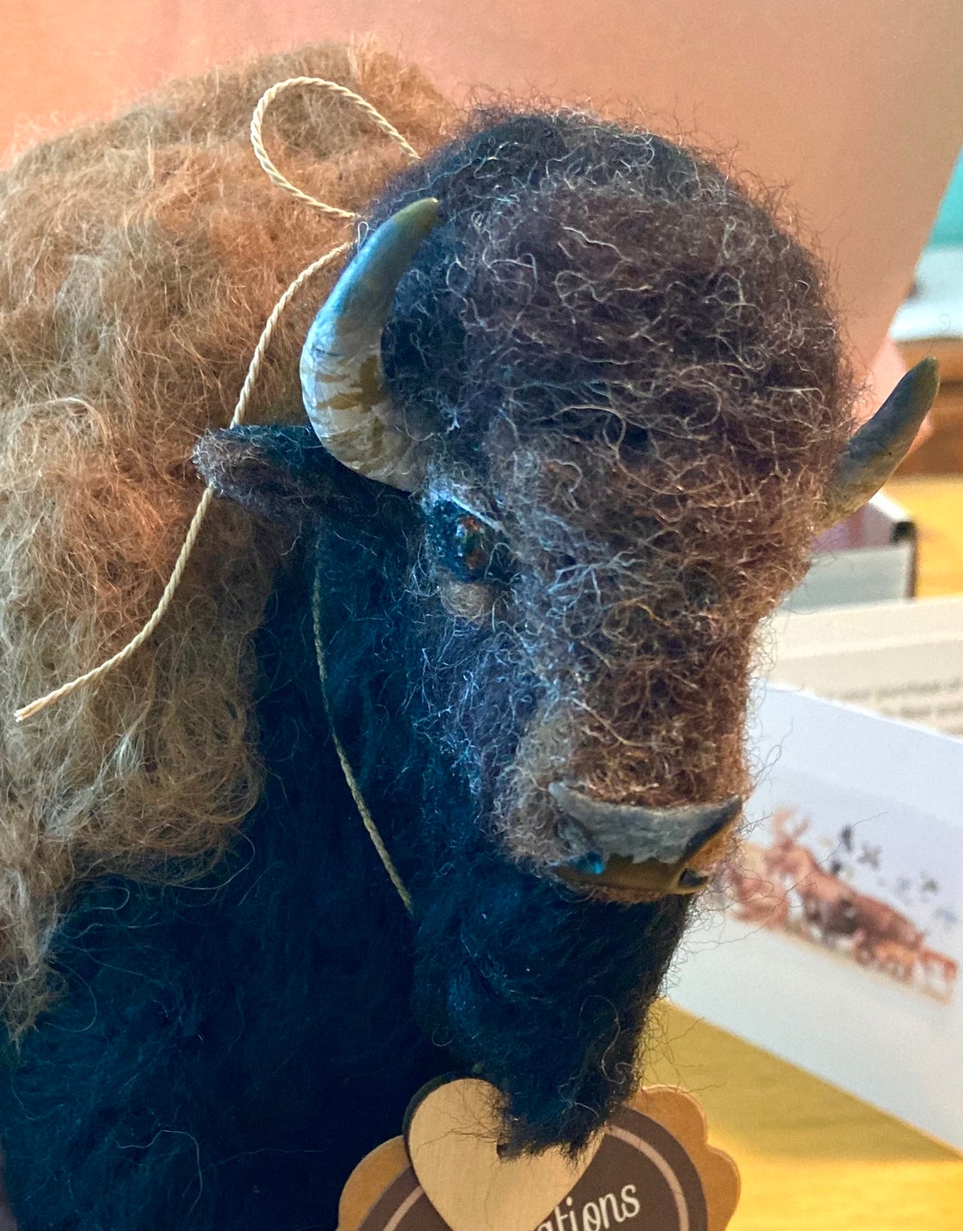 Ecologically Nearly Extinct Bison! Needle Felted Bison or Buffalo Made-to-order Only, Realistic ...