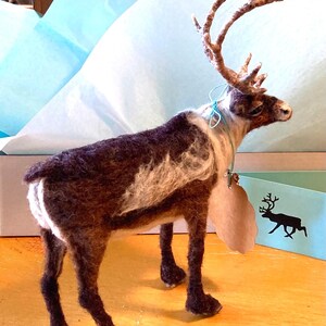 Needle Felted Sculpture of a Reindeer Made-to-order, Fiber Art ...