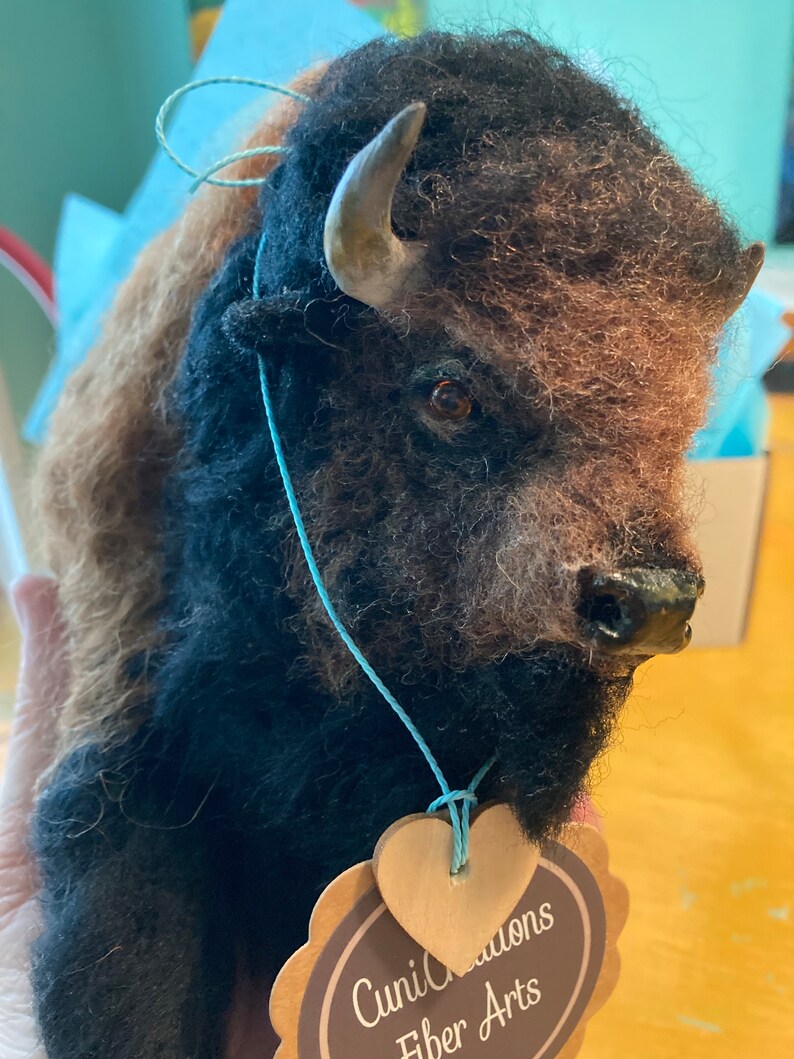 Needle Felted Bison or Buffalo Made-to-order Only, Realistic Fiber ...