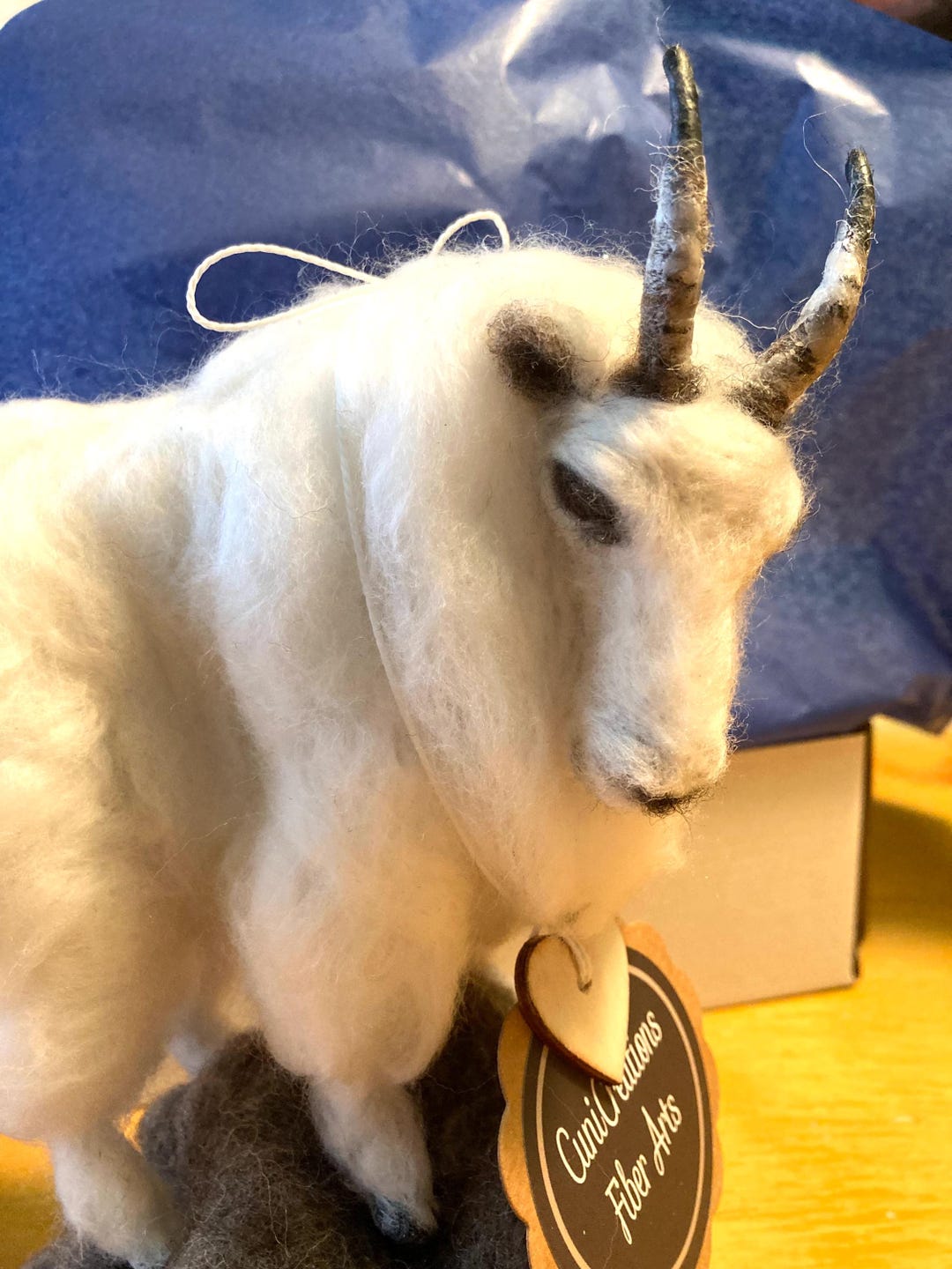 Needle Felted Colorado Mountain Goat, Made-to-order Only, Fiber ...