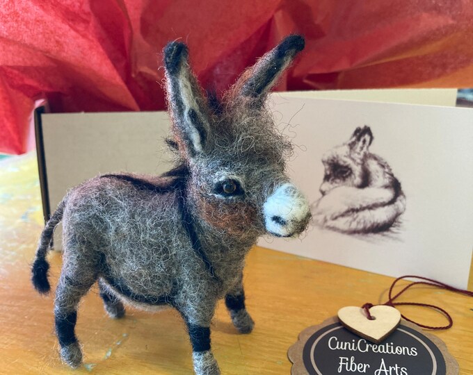 Needle Felted Sculpture of a Burro or Donkey Made-to-order - Etsy