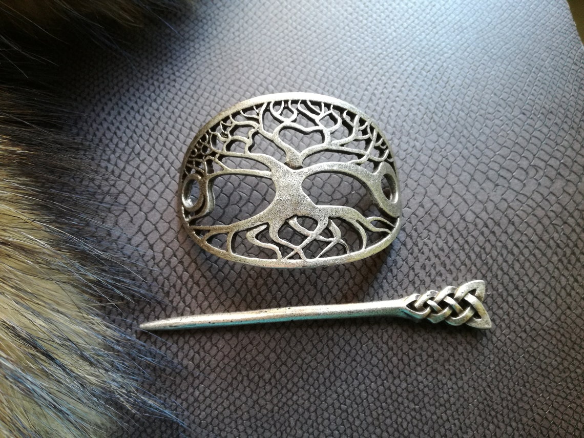 Hairpin With Pin Tree of Life Yggdrasil Celtic Viking | Etsy