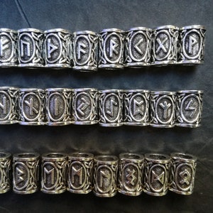 Viking Beard Bead | Rune Futhark Braid Hair Dreadlock - Etsy