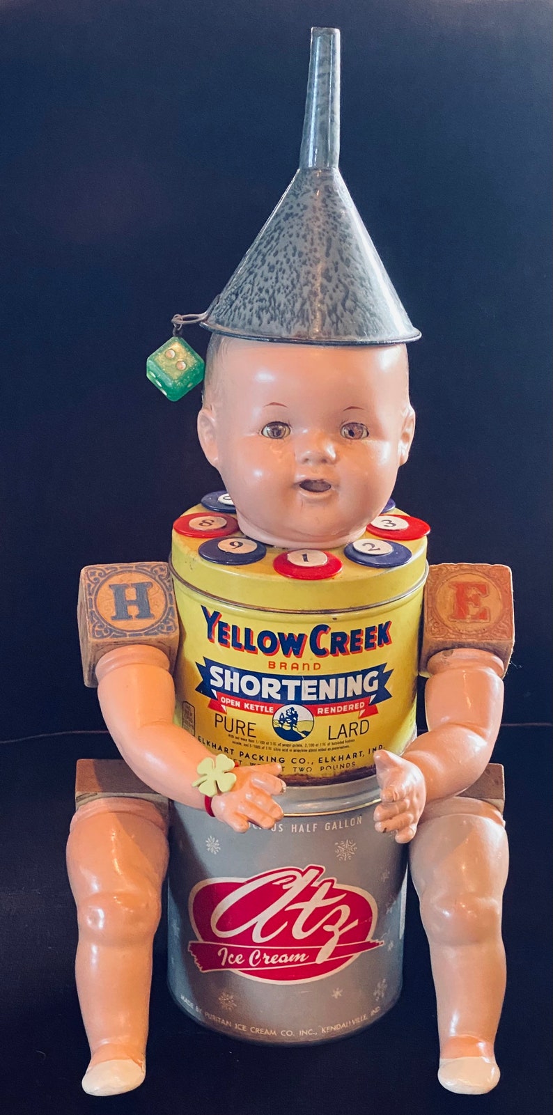 OOAK Artists Steampunk Assemblage ART Baby DOLL Vintage Mix - Etsy