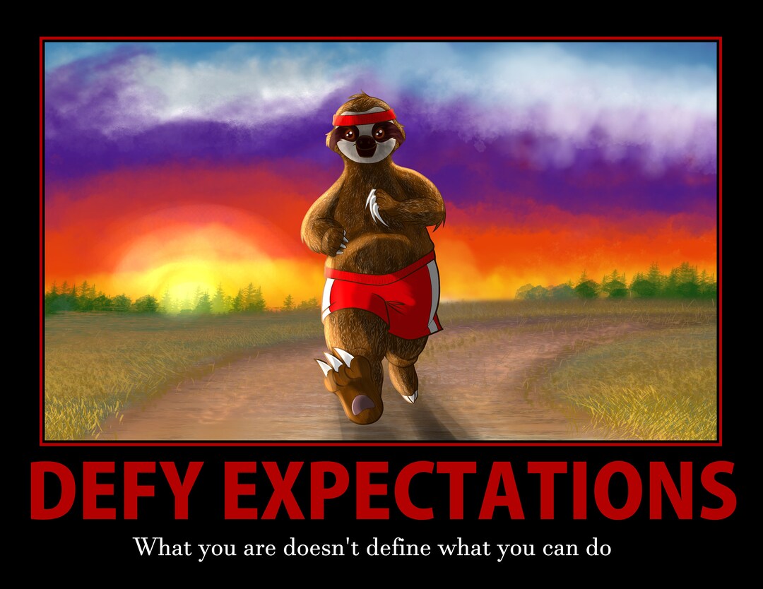 Defy Expectations Inspirational Poster - Etsy.de