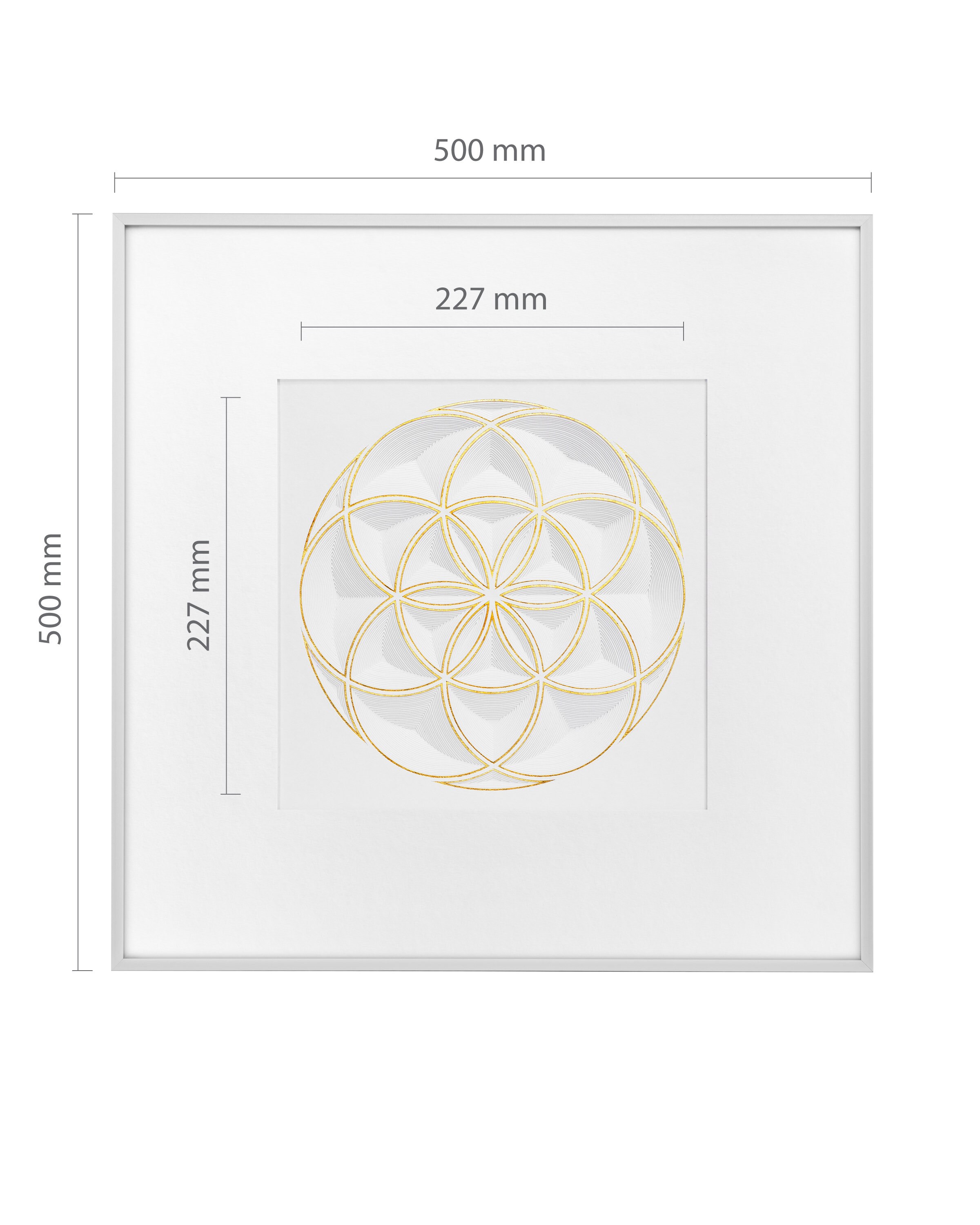 Circle Artwork, Wall Sculpture, 50x50 Cm, Mandala Art Décor, Sacred ...