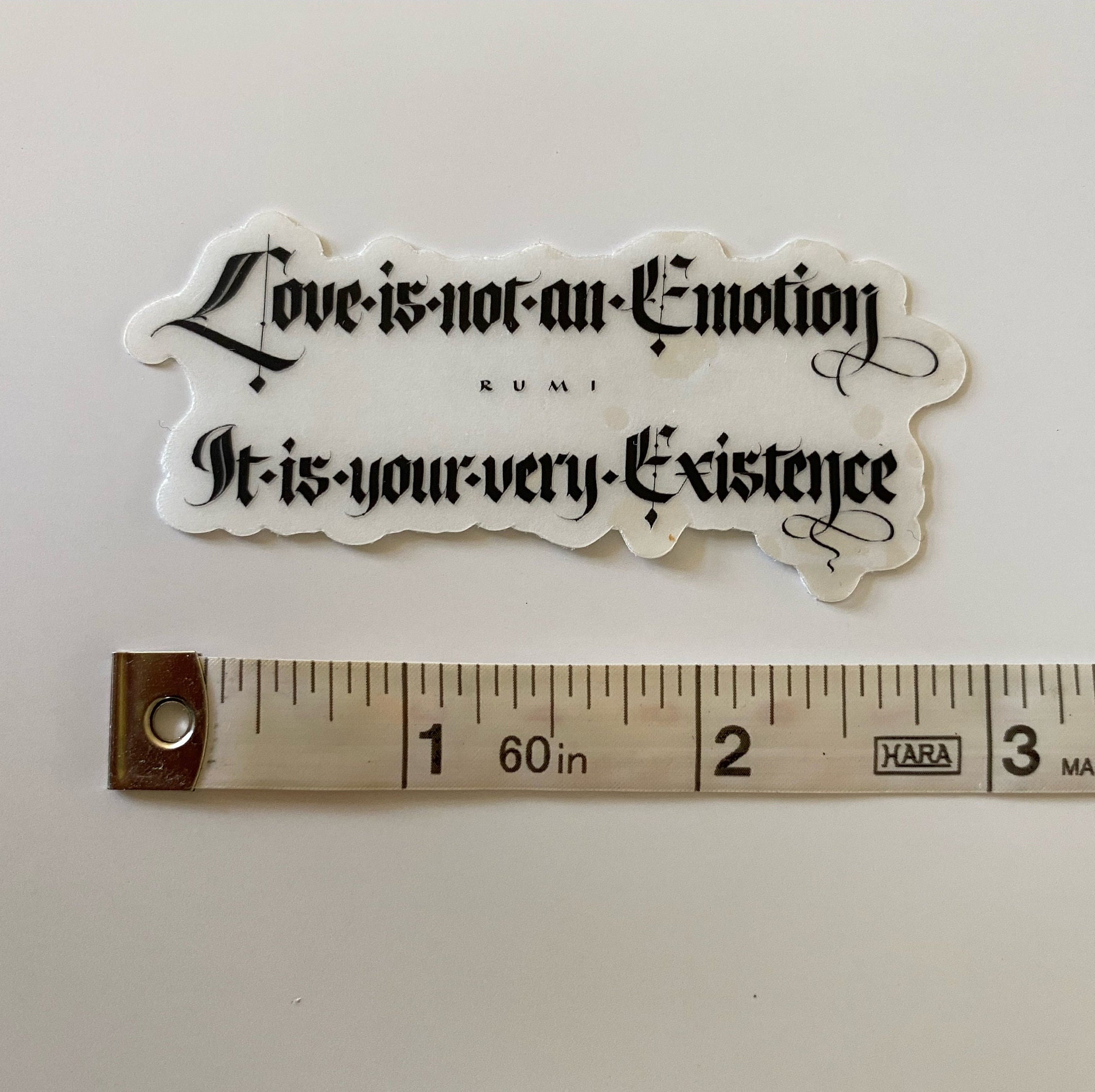 Rumi Quote Stickers . Clear and Kiss Cut . Water Proof . Original ...