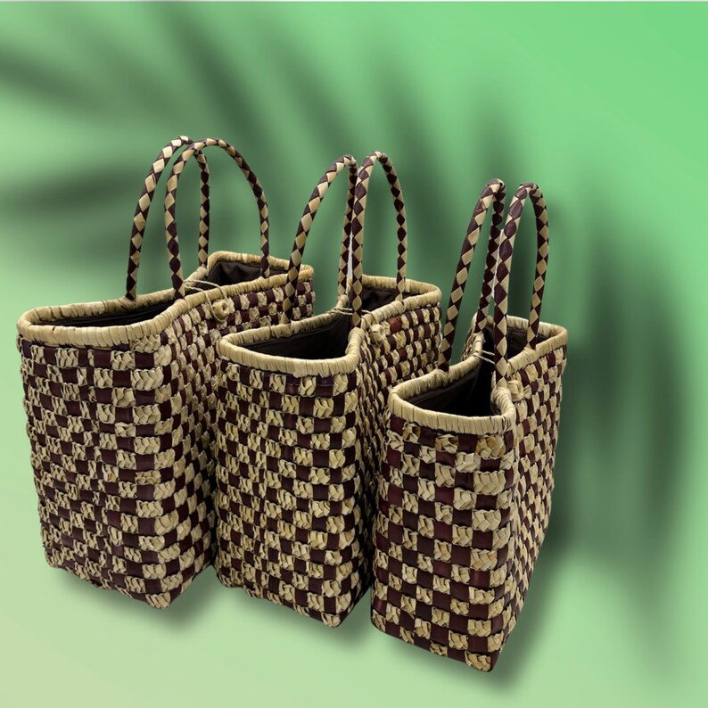 Basket-weaved Shopping Bags - Etsy