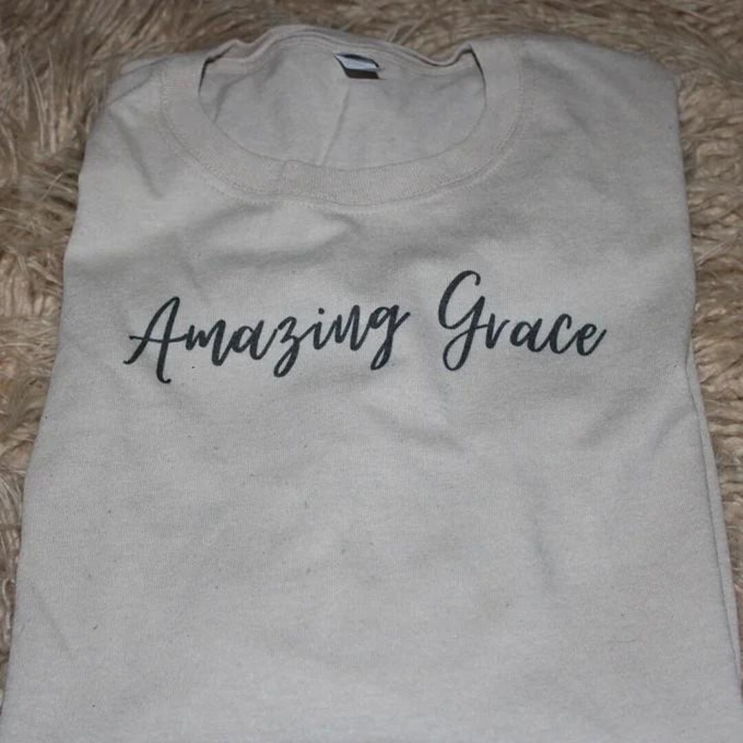 Amazing Grace T-shirt - Sandstone Long Sleeve Tee - Etsy