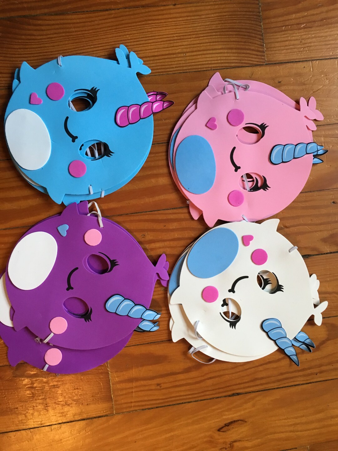 24 Individual Narwhal Foam Party Masks - Etsy