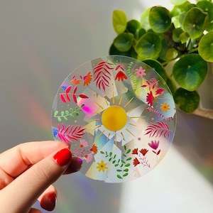 Suncatcher Sticker *nature Sun* - Etsy