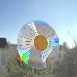 Suncatcher Sticker *yellow Sun* - Etsy