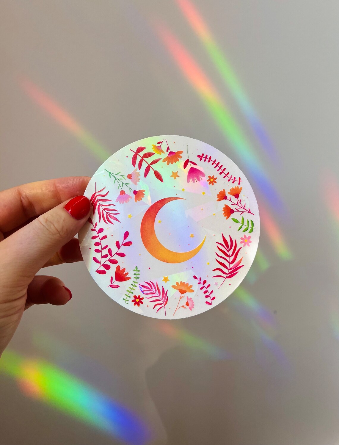Suncatcher Sticker *nature Moon* - Etsy