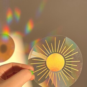 Suncatcher Sticker *yellow Sun* - Etsy