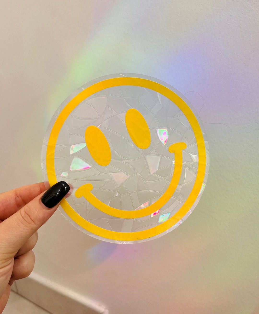 Suncatcher Sticker smiley Face - Etsy