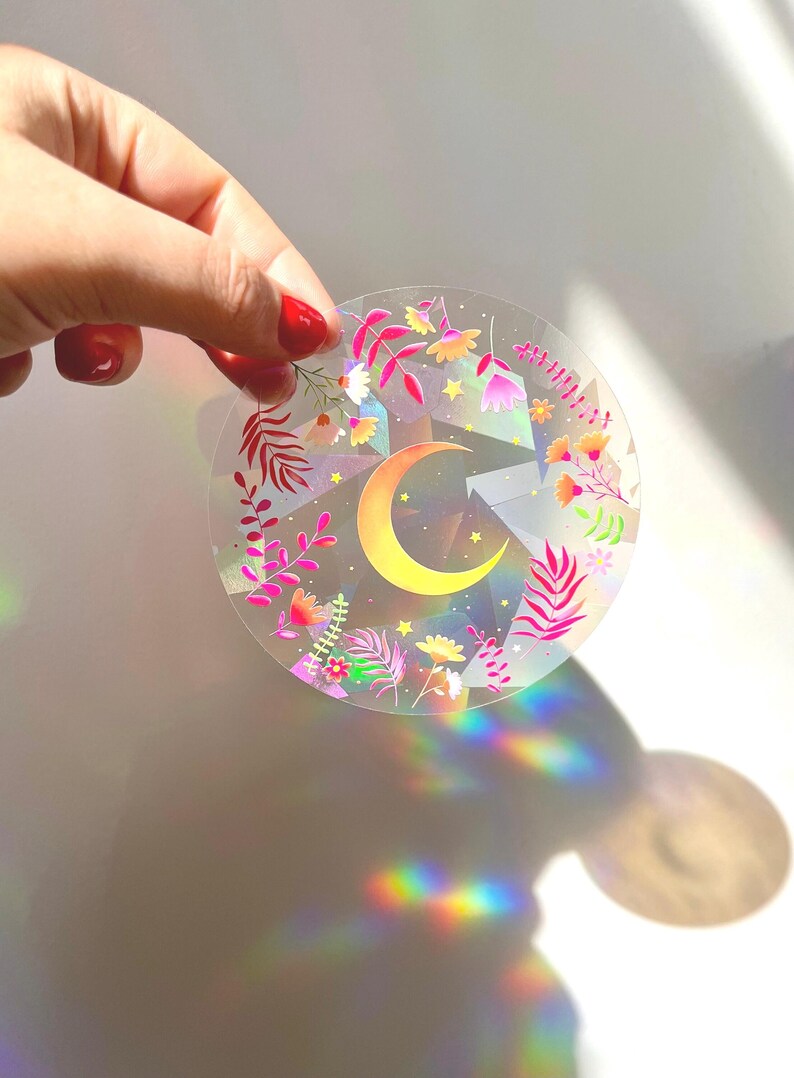 Suncatcher Sticker *nature Moon* - Etsy