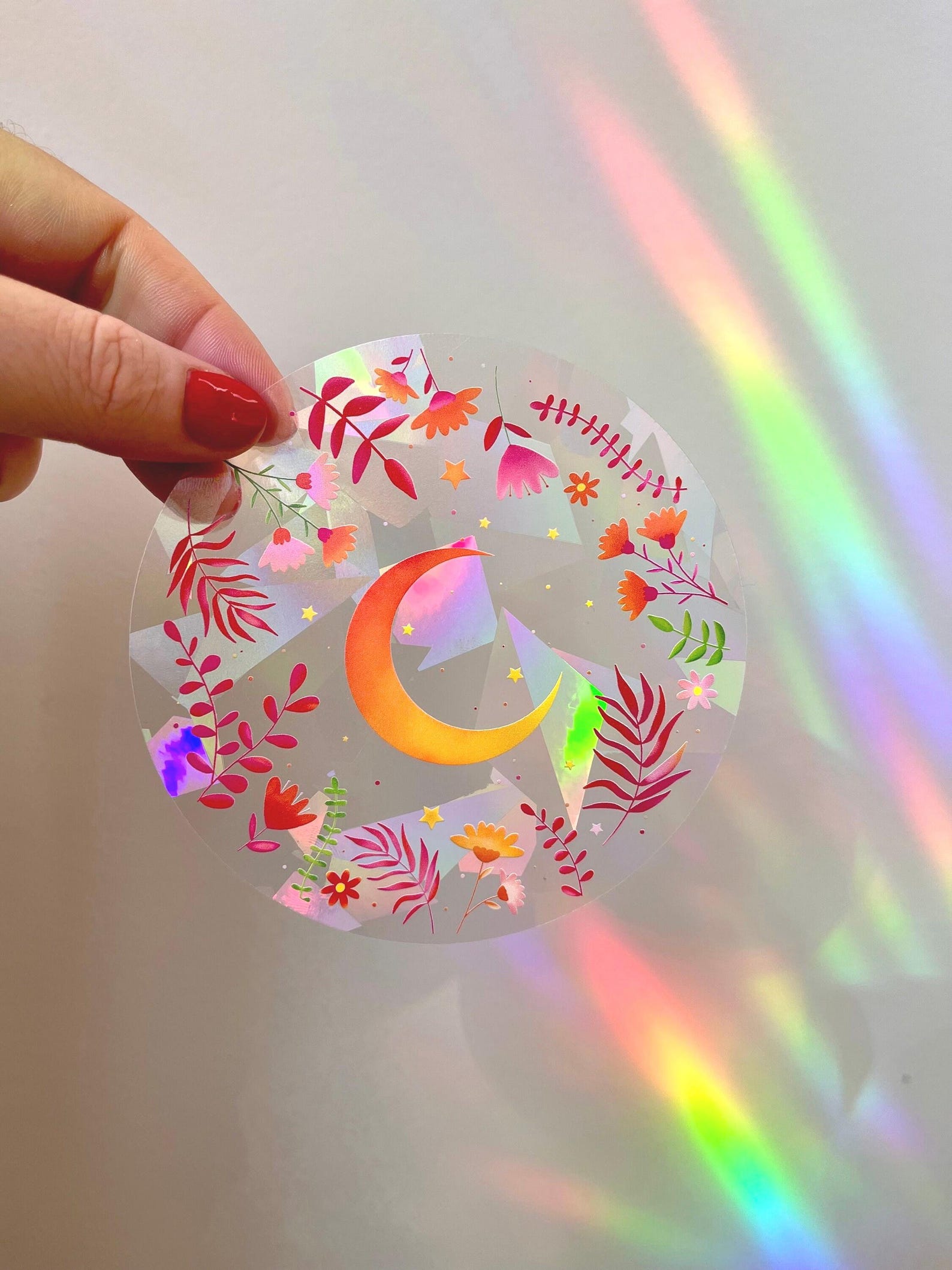 Suncatcher Sticker *nature Moon* - Etsy