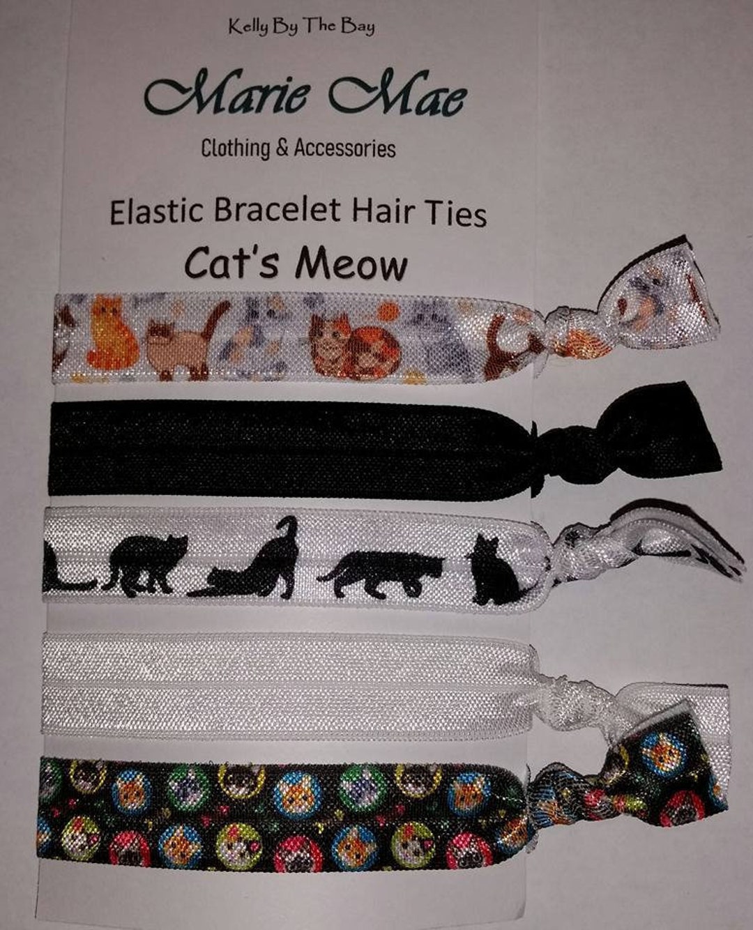 Cat's Meow Elastic Bracelet Hair Ties, Headbands, & Key Chains - by ...