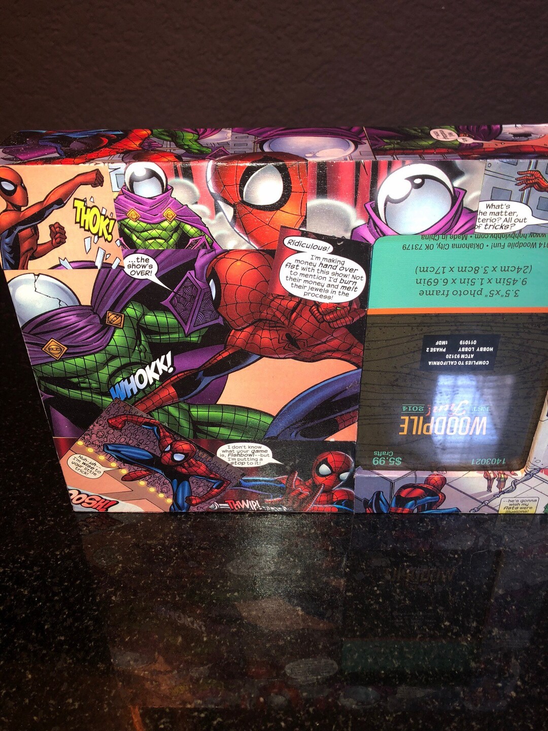 Marvel Spider-man Comic Book Decoupage Picture Frame - Etsy