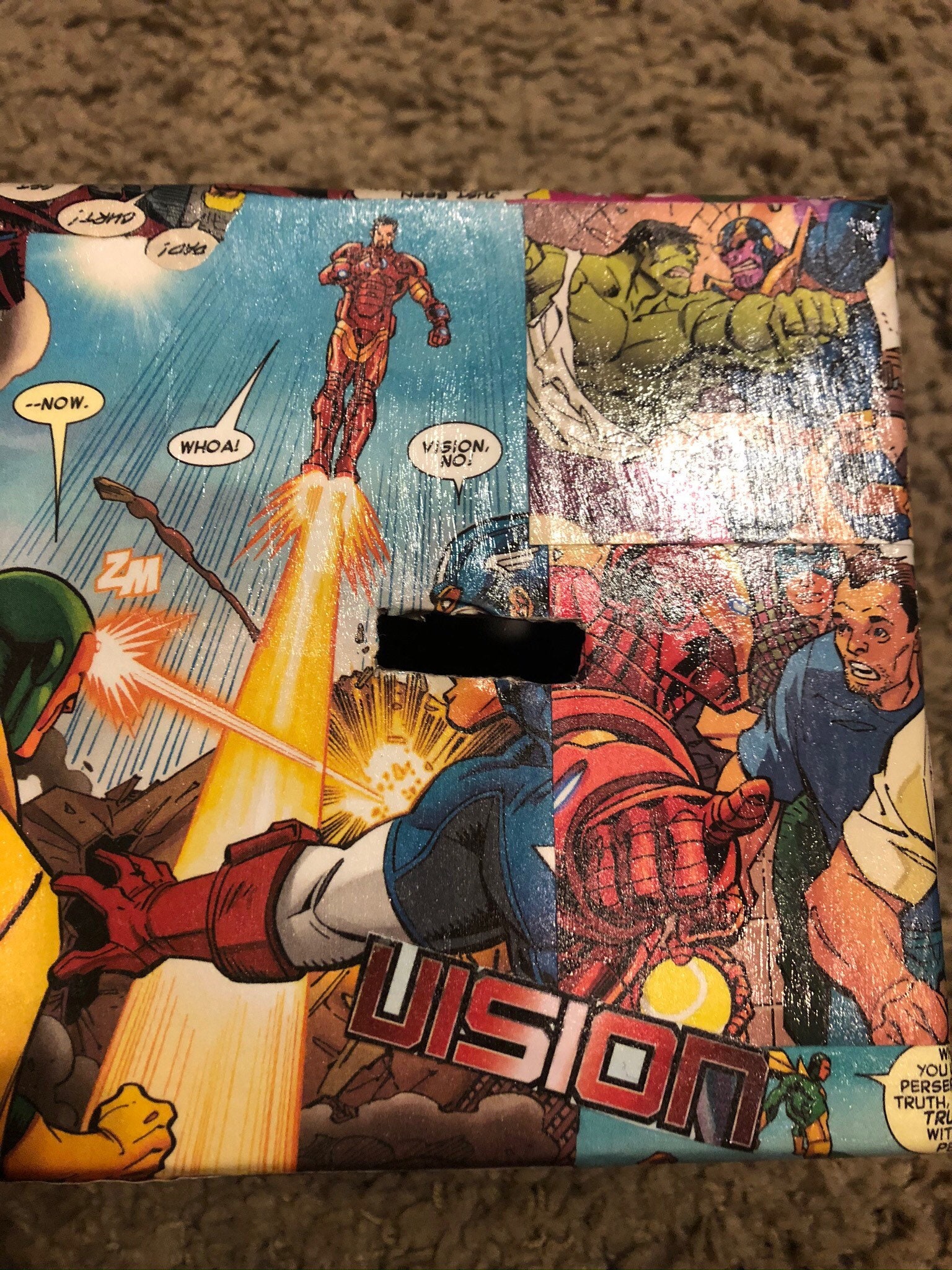 Decoupage Marvel Avengers Handmade Savings Bank - Etsy.de