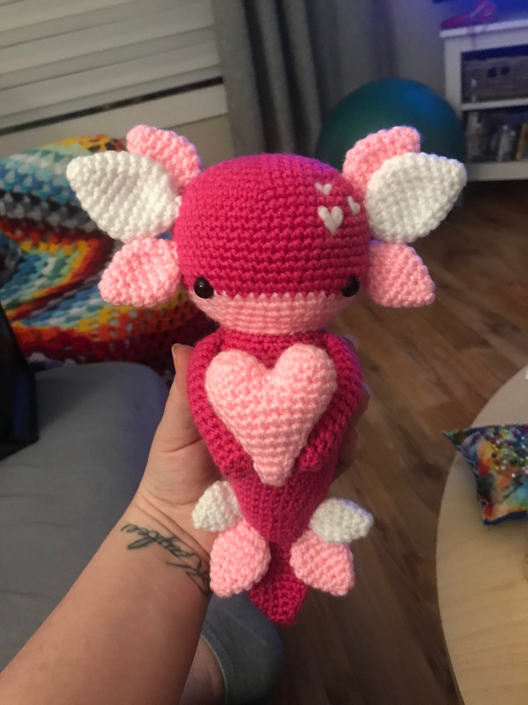 My Valentine Axolotl Crochet Pattern - Etsy