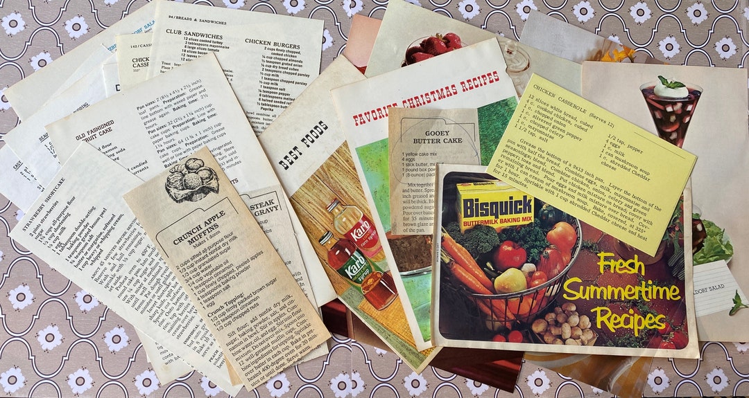 Vintage Recipes, Magazine Pages - Etsy