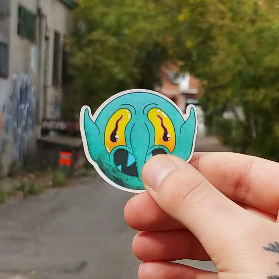 Goblin BUBBLEHEAD Sticker - Etsy