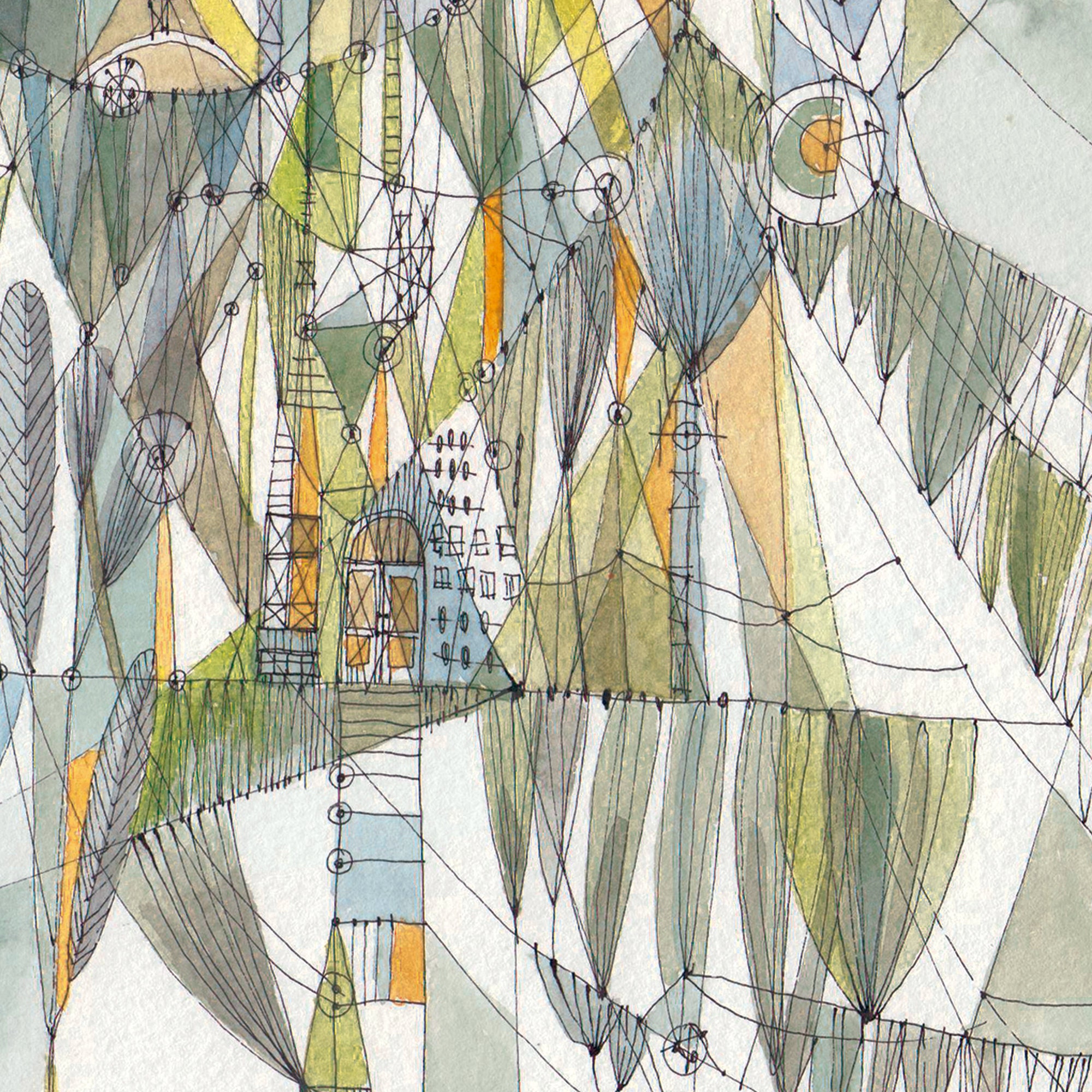 Abstract Line Art, Earth Colors Poster, Digital Download, Watercolor ...