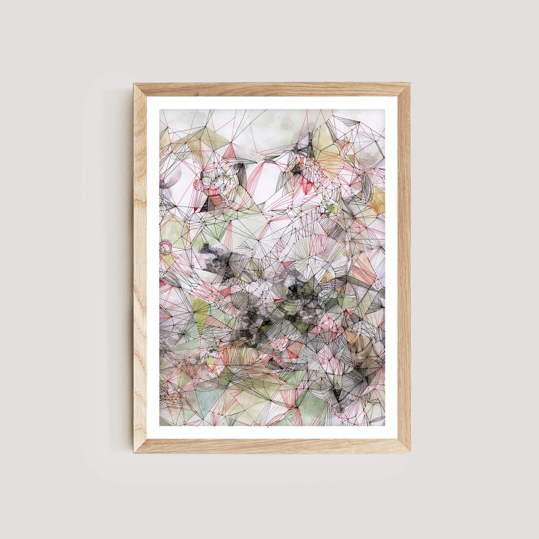 Abstract Line Print, Colorful Poster, Digital Download, Modern Living ...